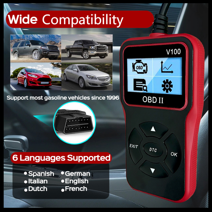 🔧Multifunctionele OBD II Motor Foutcodelezer - Snel Fouten Lezen/Wisse ...